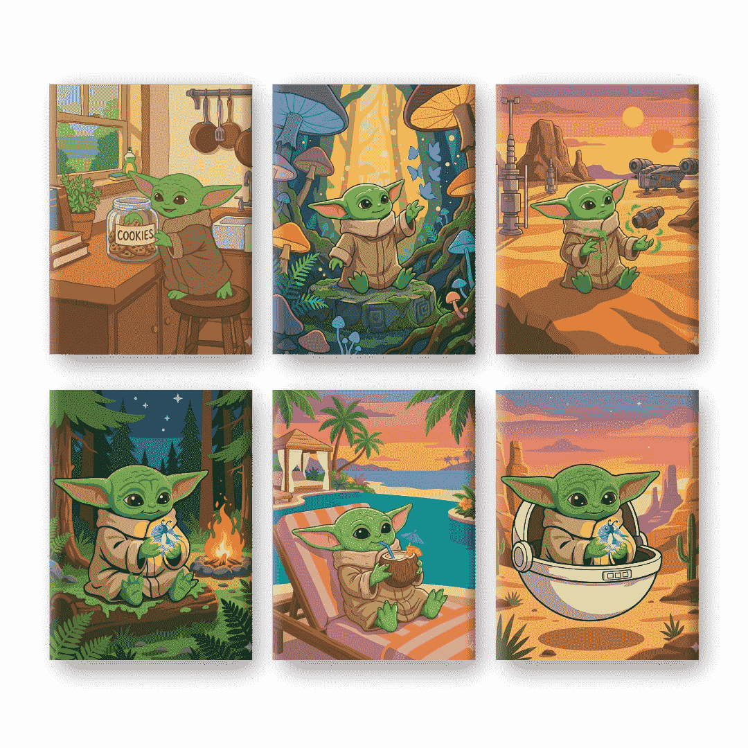 6 Mini Paintings Little Star Explorer Set