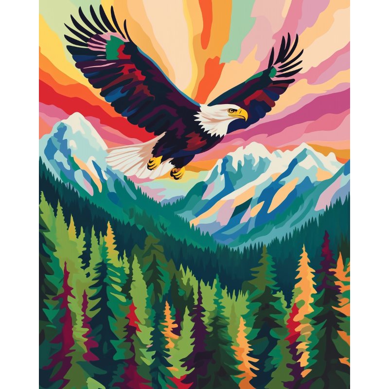 Colorful Eagle | Paint by Numbers Paint by numbers