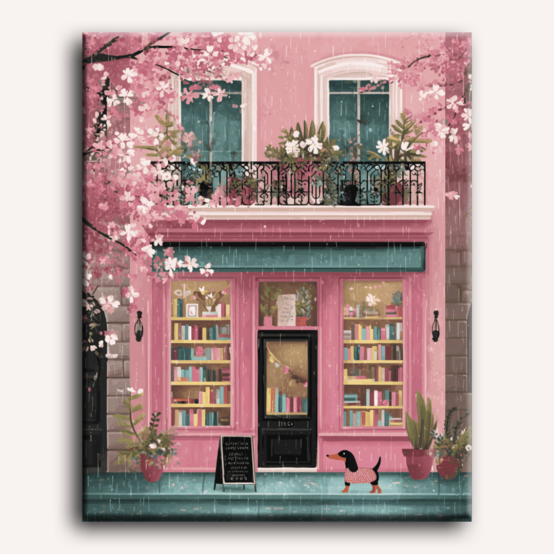 Boutique in pink | Paint by Number